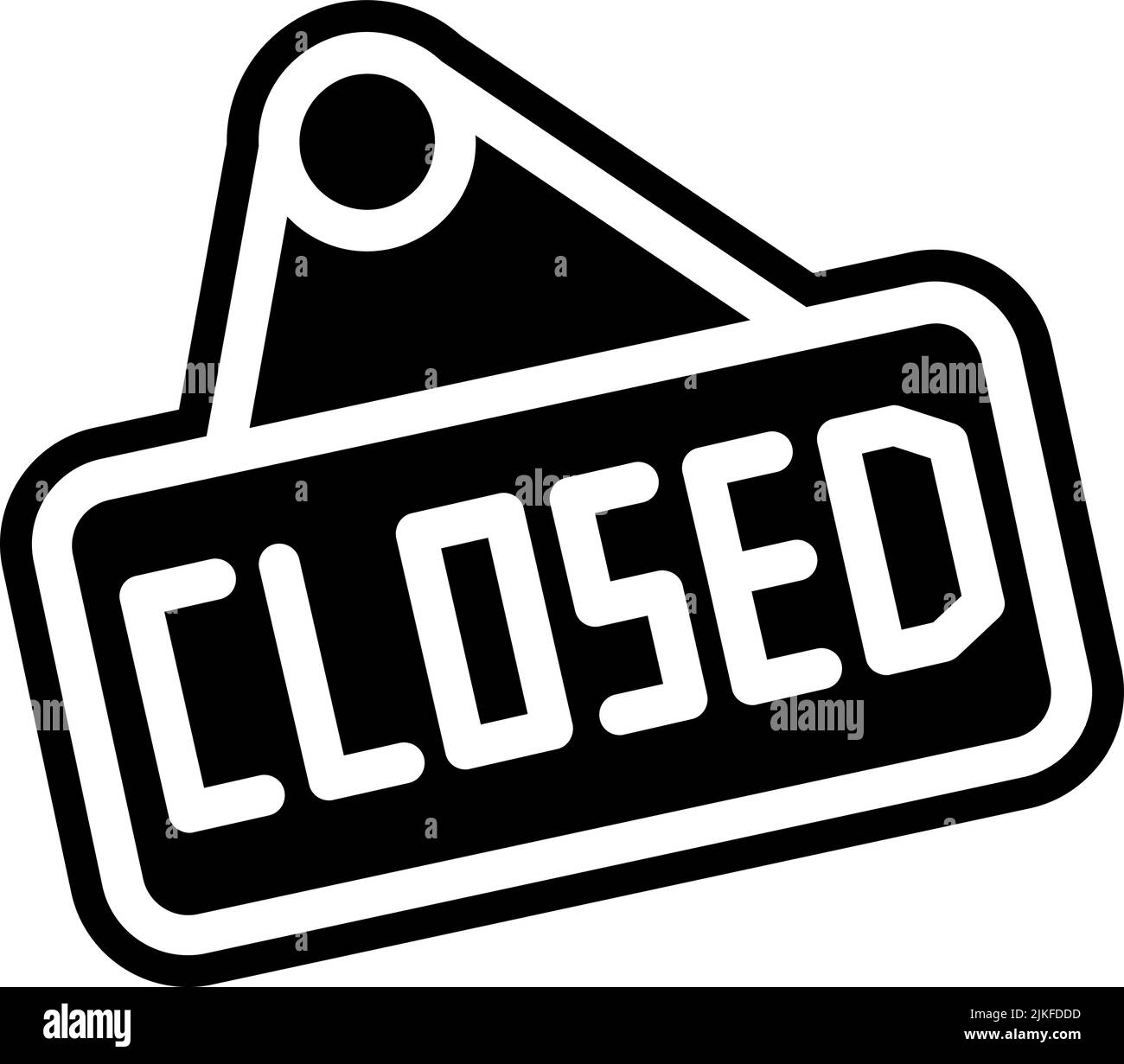 closed sign icon black vector illustration Stock Vector Image & Art - Alamy
