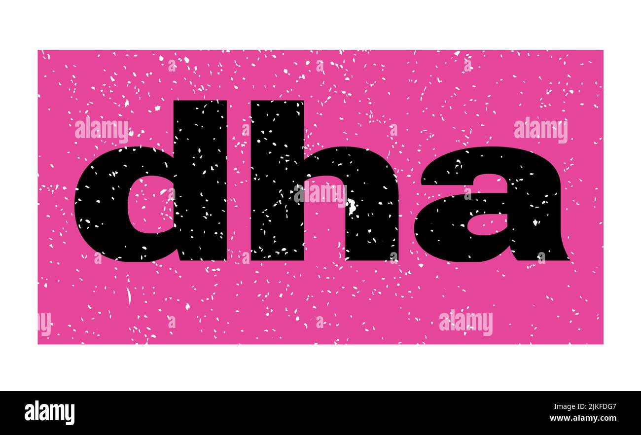 dha text written on pink-black grungy stamp sign Stock Photo - Alamy