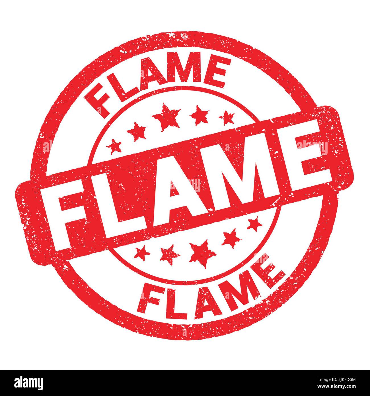 FLAME text written on red grungy stamp sign Stock Photo - Alamy