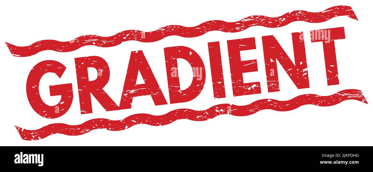 GRADIENT text written on red lines stamp sign Stock Photo - Alamy