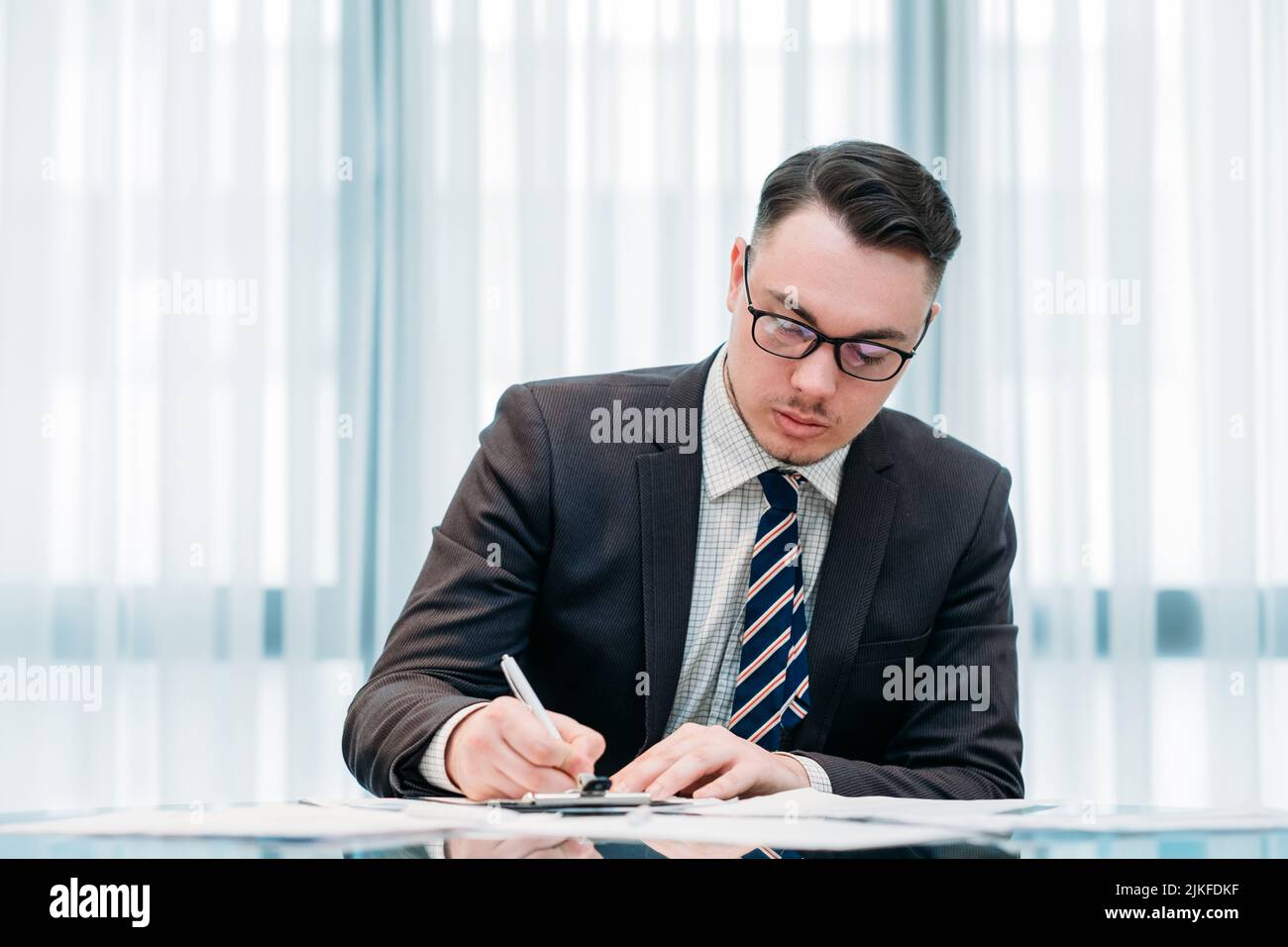 Successful executive working hi-res stock photography and images - Alamy