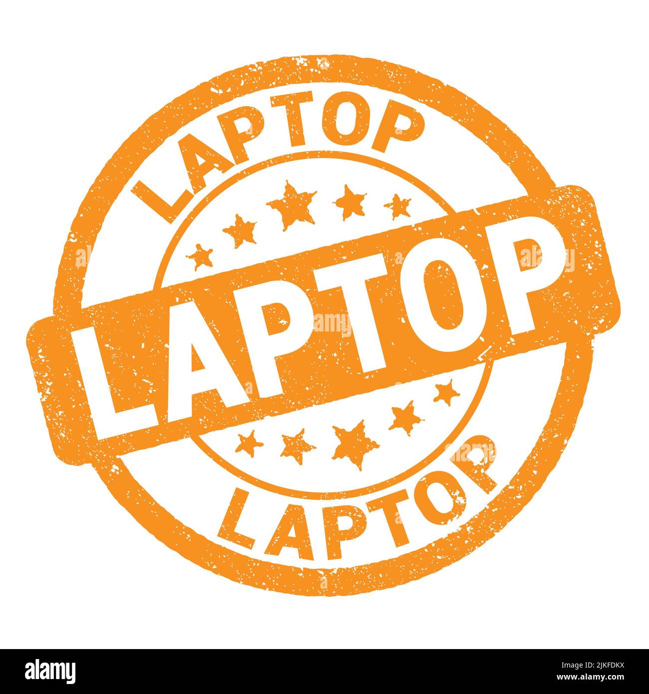 LAPTOP text written on orange grungy stamp sign Stock Photo - Alamy