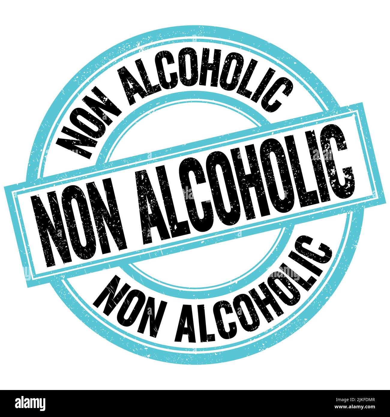 NON ALCOHOLIC text written on blue-black round stamp sign Stock Photo ...