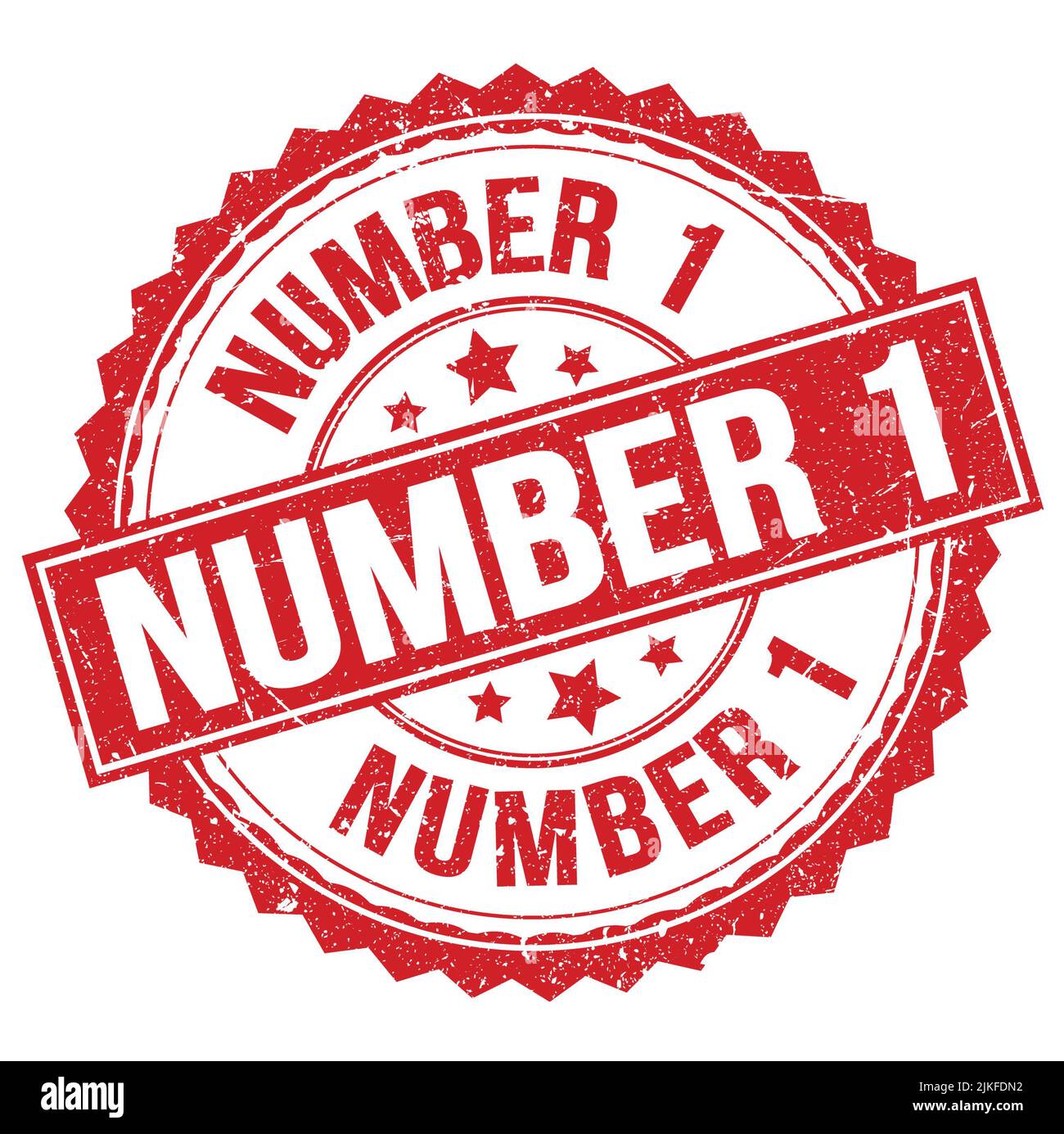 NUMBER 1 text written on red round stamp sign Stock Photo - Alamy