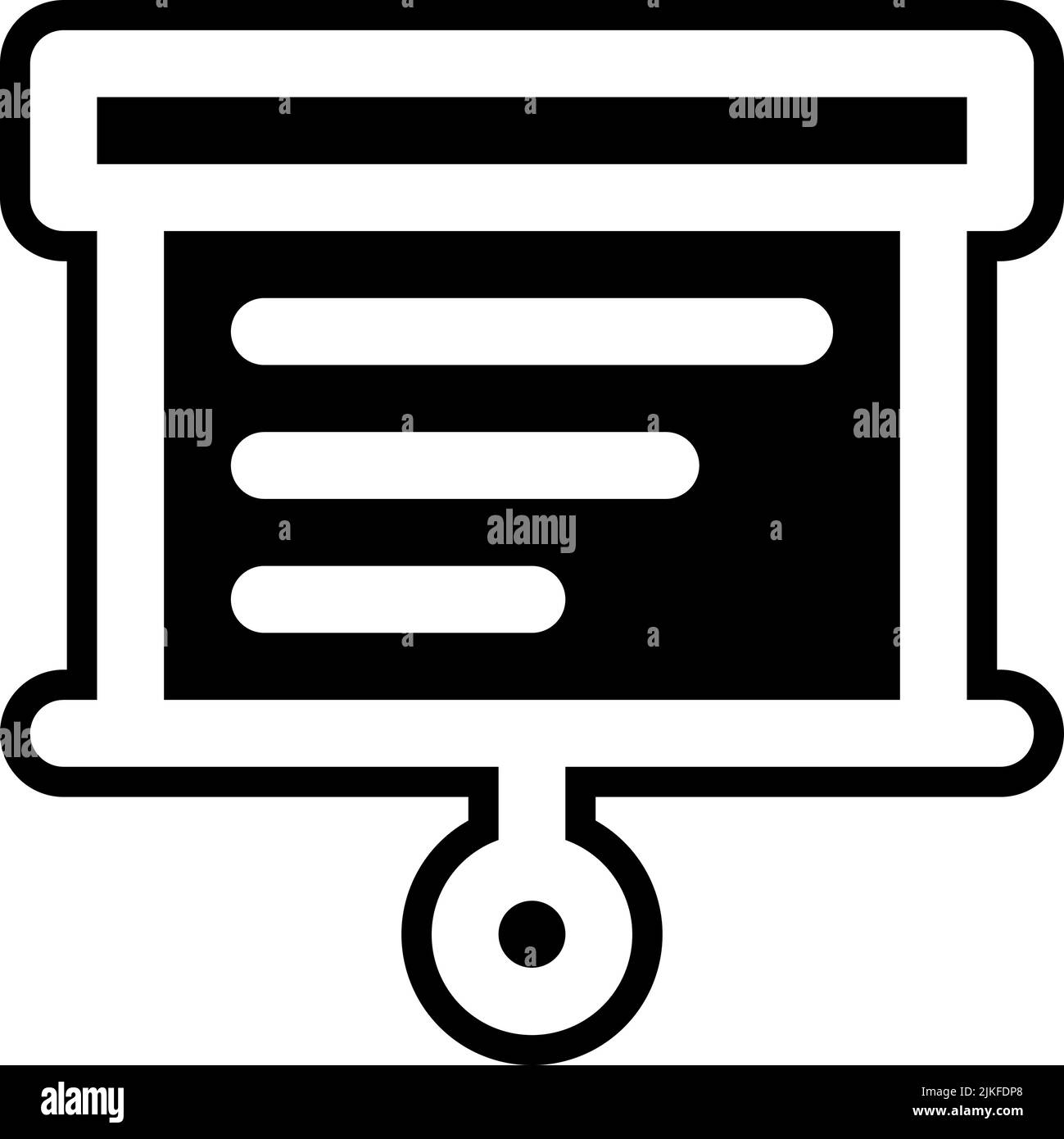 projector screen icon black vector illustration Stock Vector Image ...