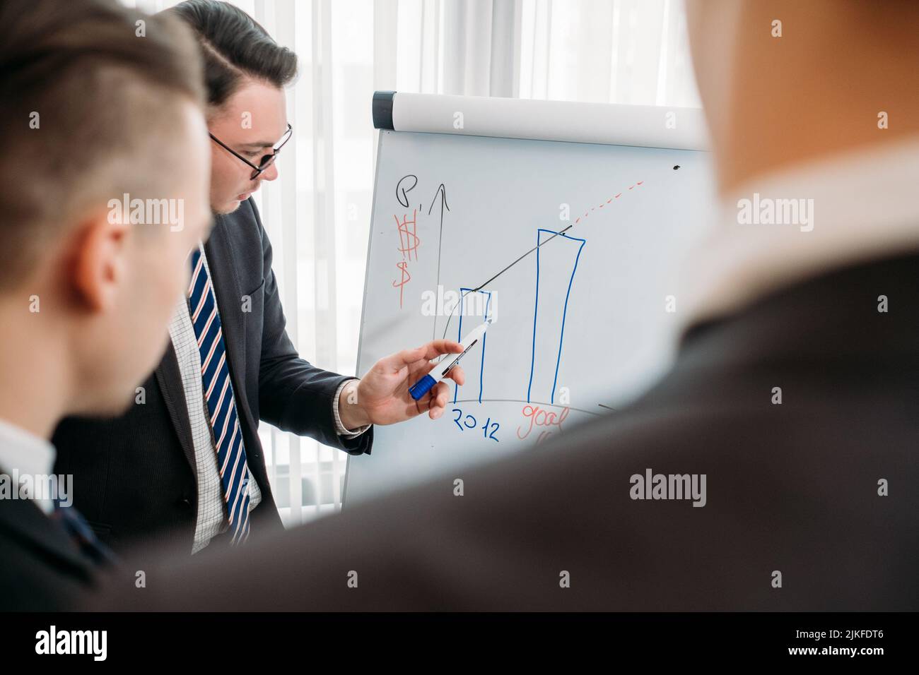 business presentation office meeting ceo talk goal Stock Photo - Alamy
