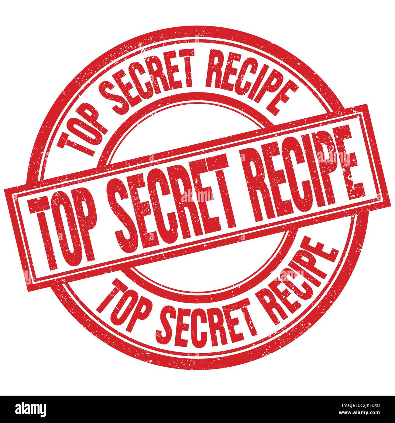 TOP SECRET RECIPE text written word on red round stamp sign Stock Photo ...