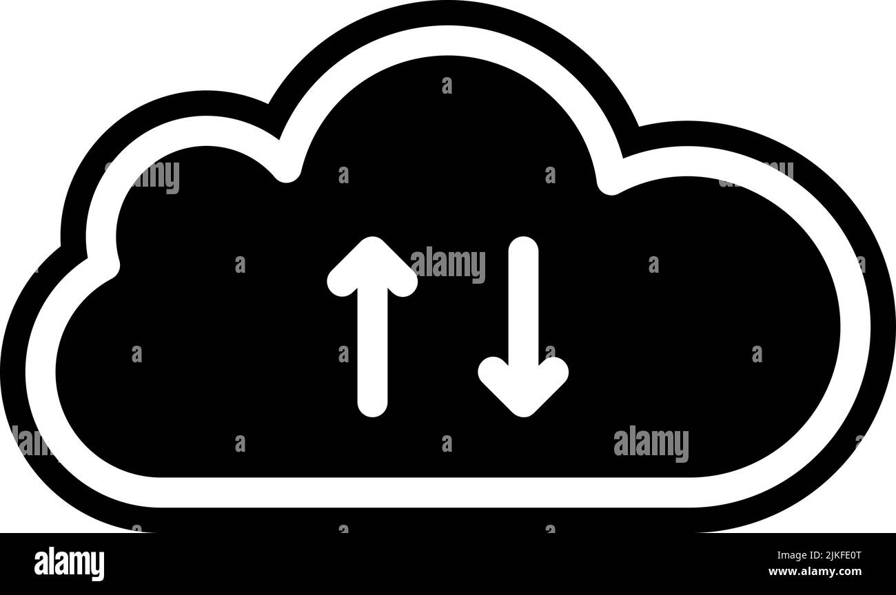 cloud icon black vector illustration Stock Vector Image & Art - Alamy