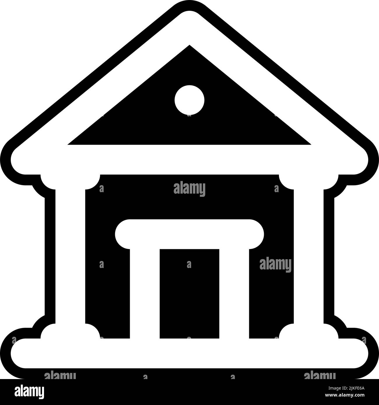 bank icon black vector illustration Stock Vector Image & Art - Alamy