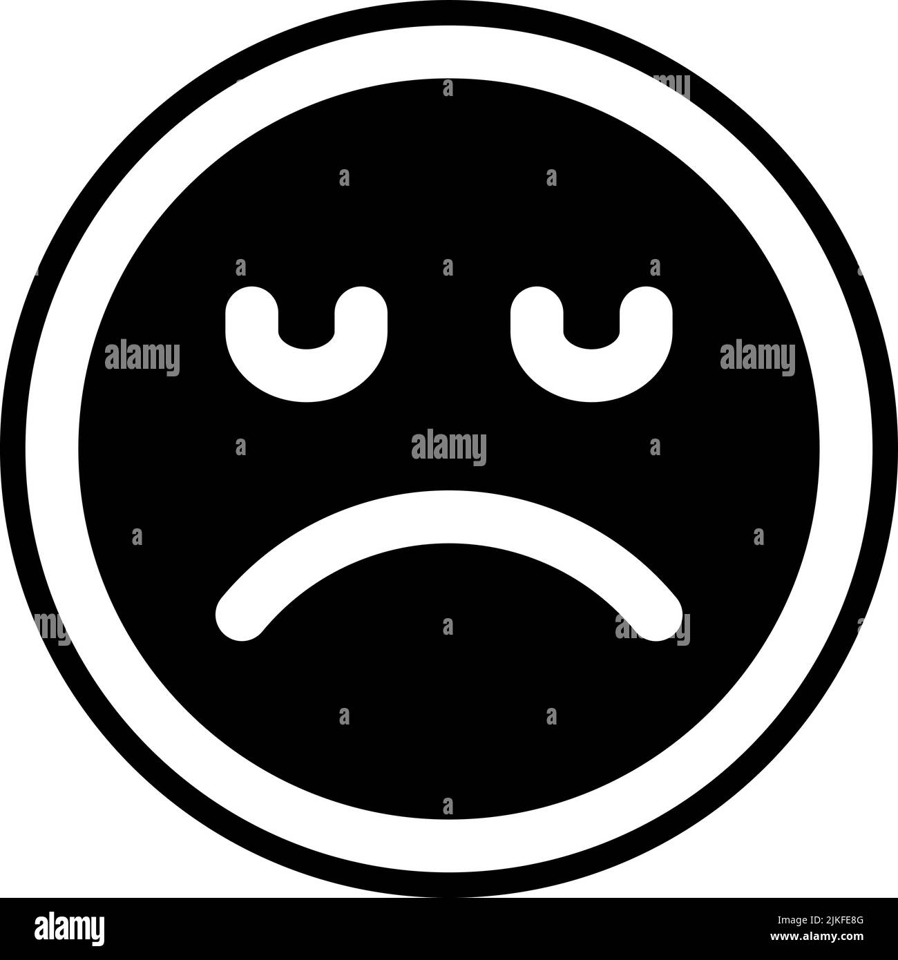 disappointed icon black vector illustration Stock Vector Image & Art ...