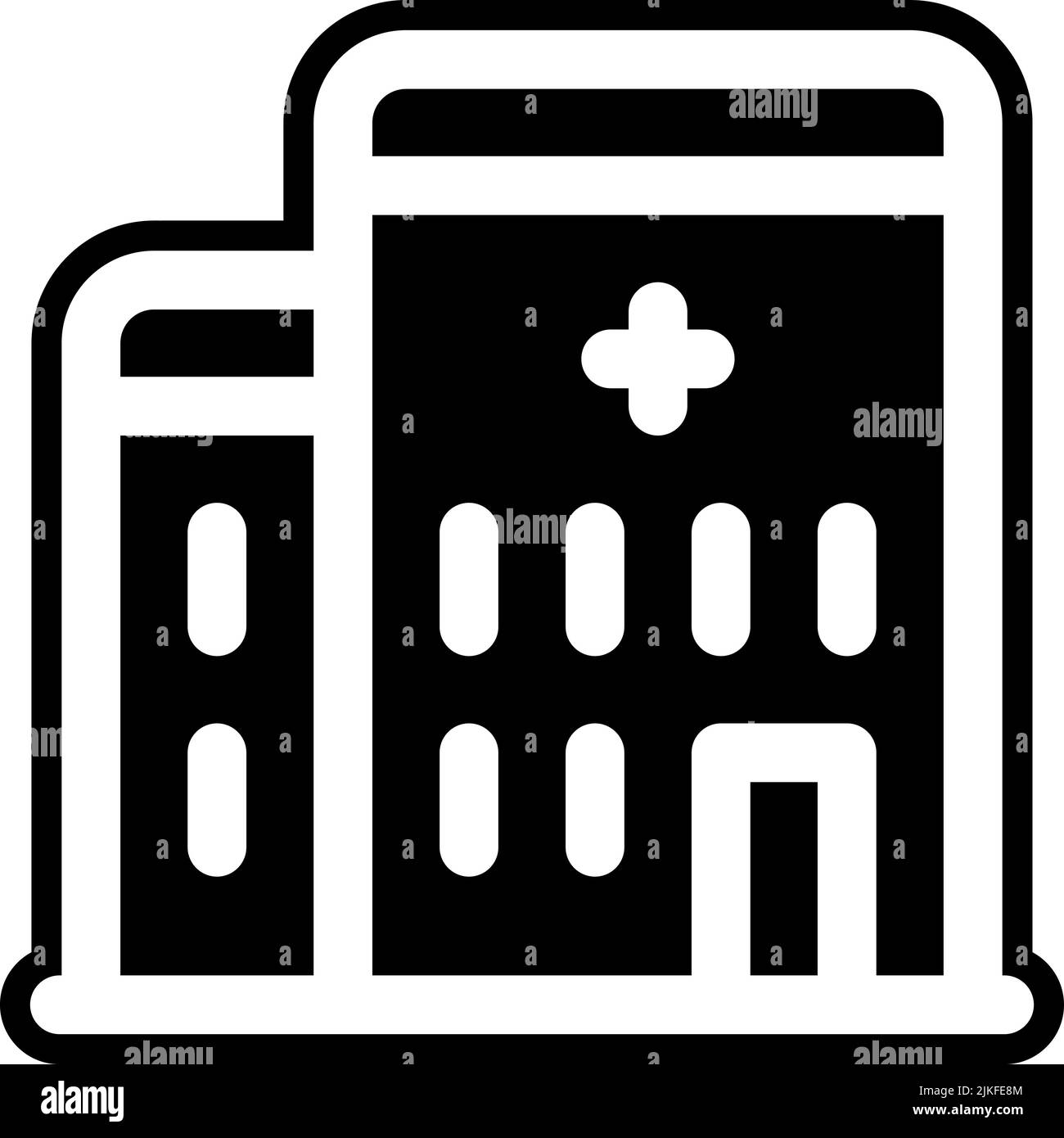 hospital icon black vector illustration Stock Vector Image & Art - Alamy