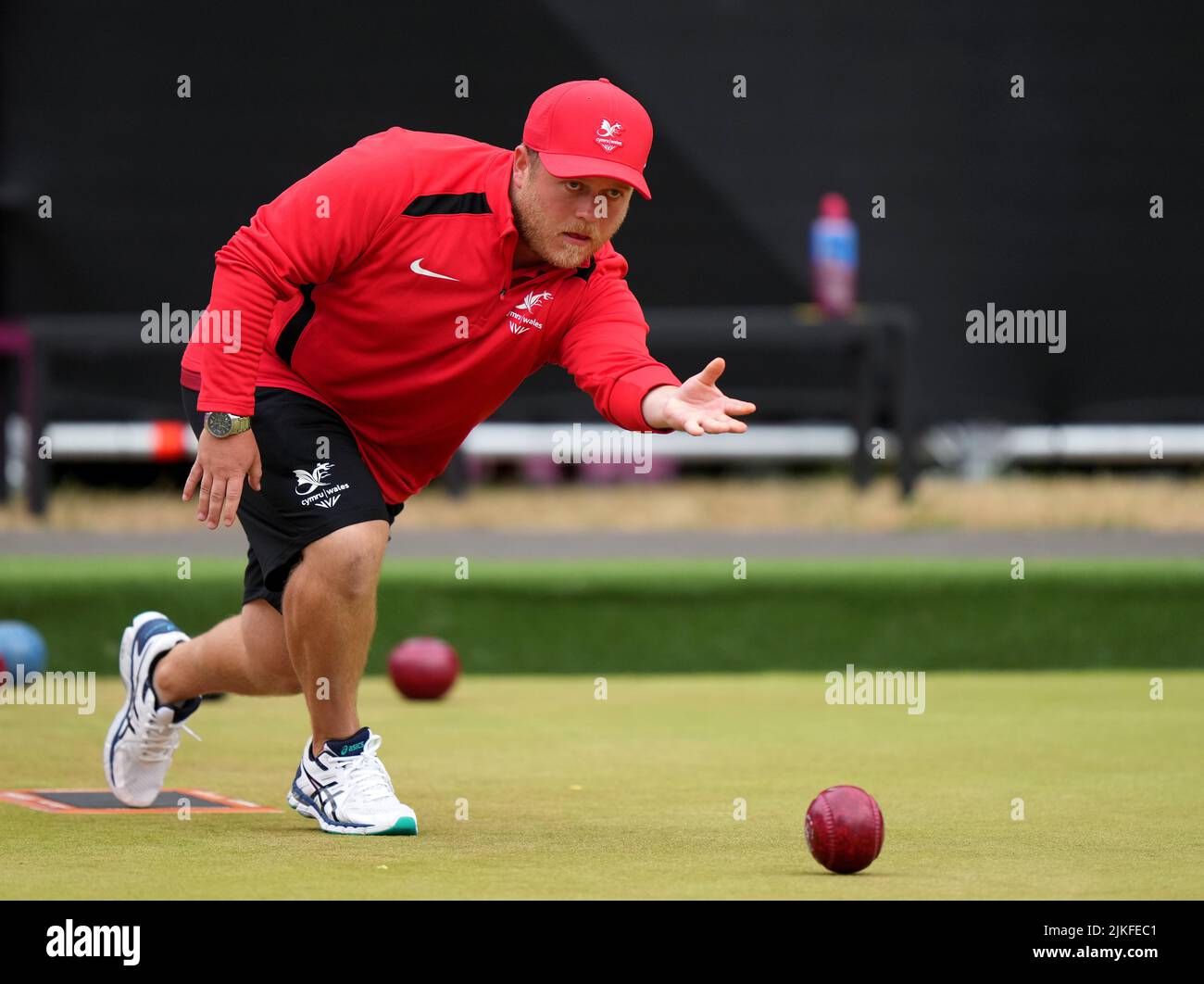 Wales Daniel Salmon during the Men's Pairs Final at Victoria Park on ...