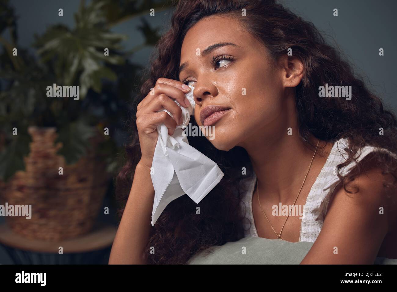 No one has it all together, all the time. a young woman wiping her ...