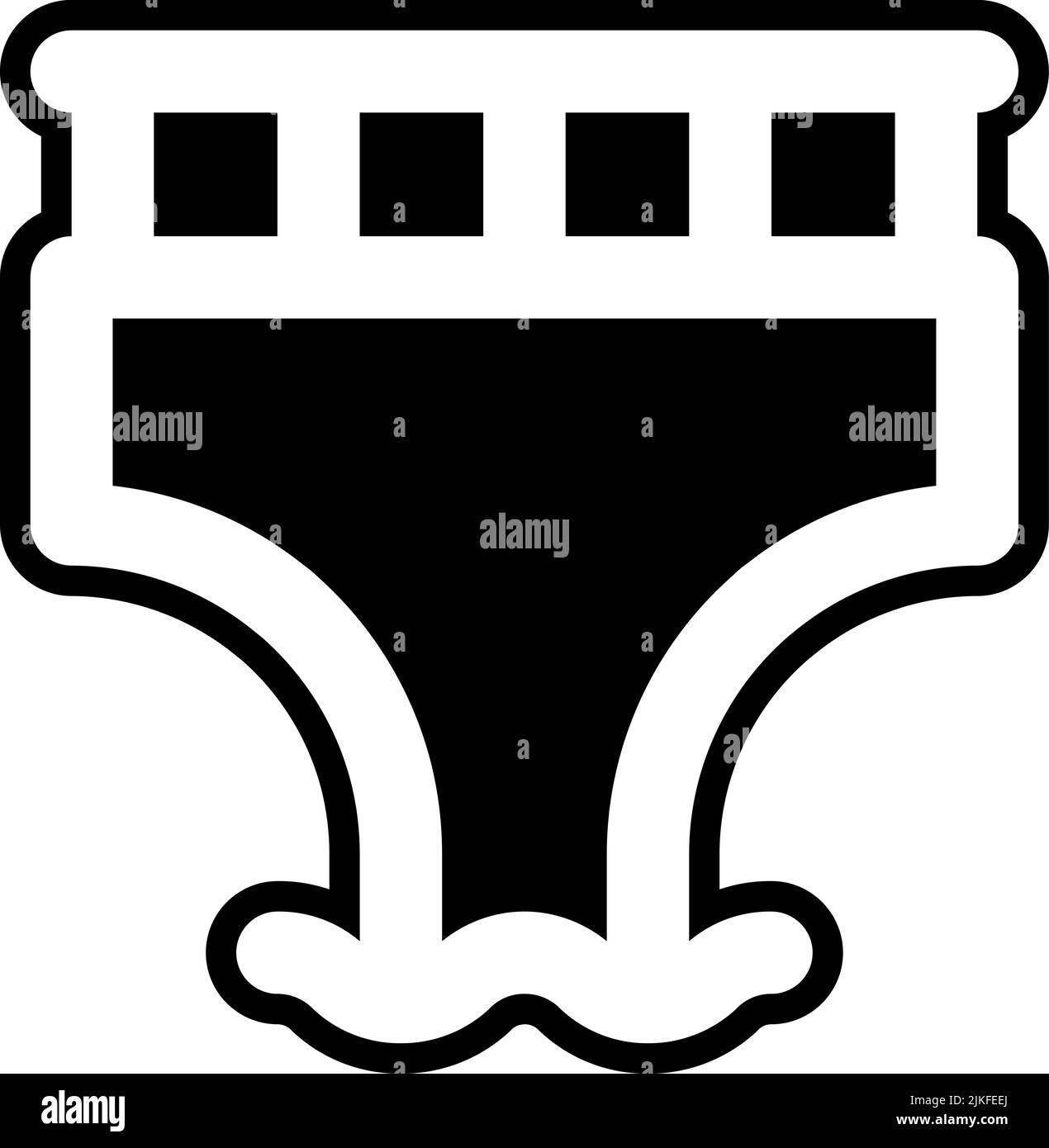 bridge icon black vector illustration Stock Vector Image & Art - Alamy