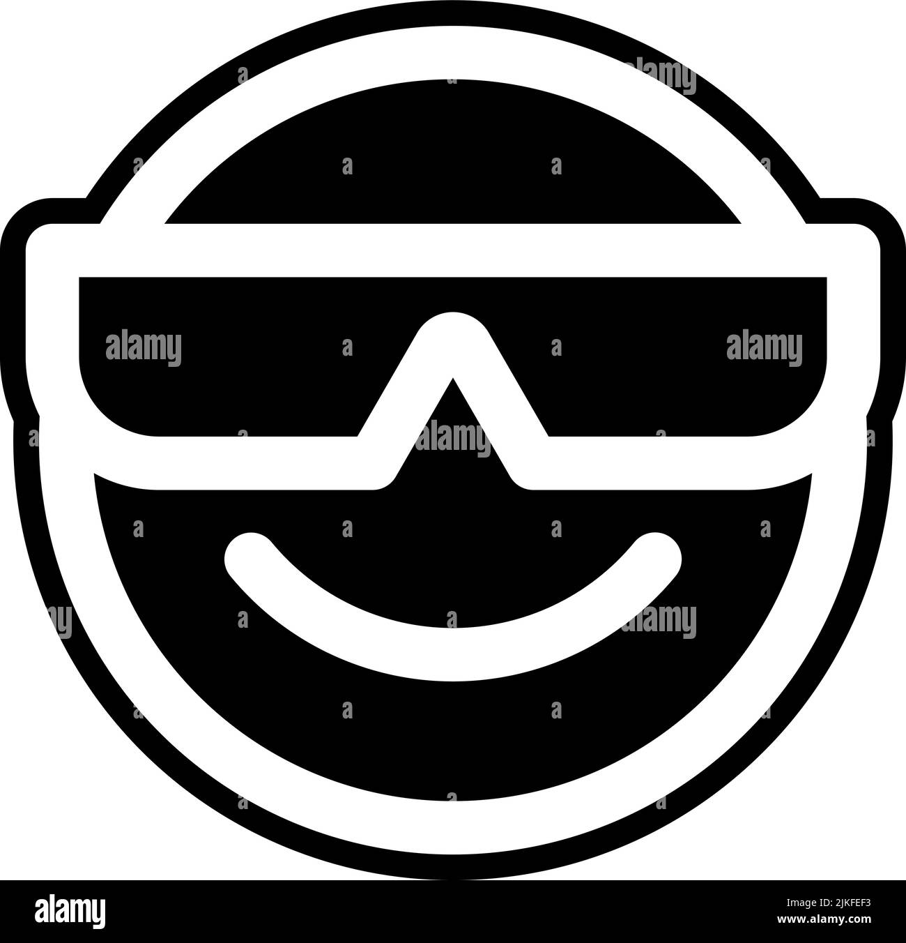 cool icon black vector illustration Stock Vector Image & Art - Alamy