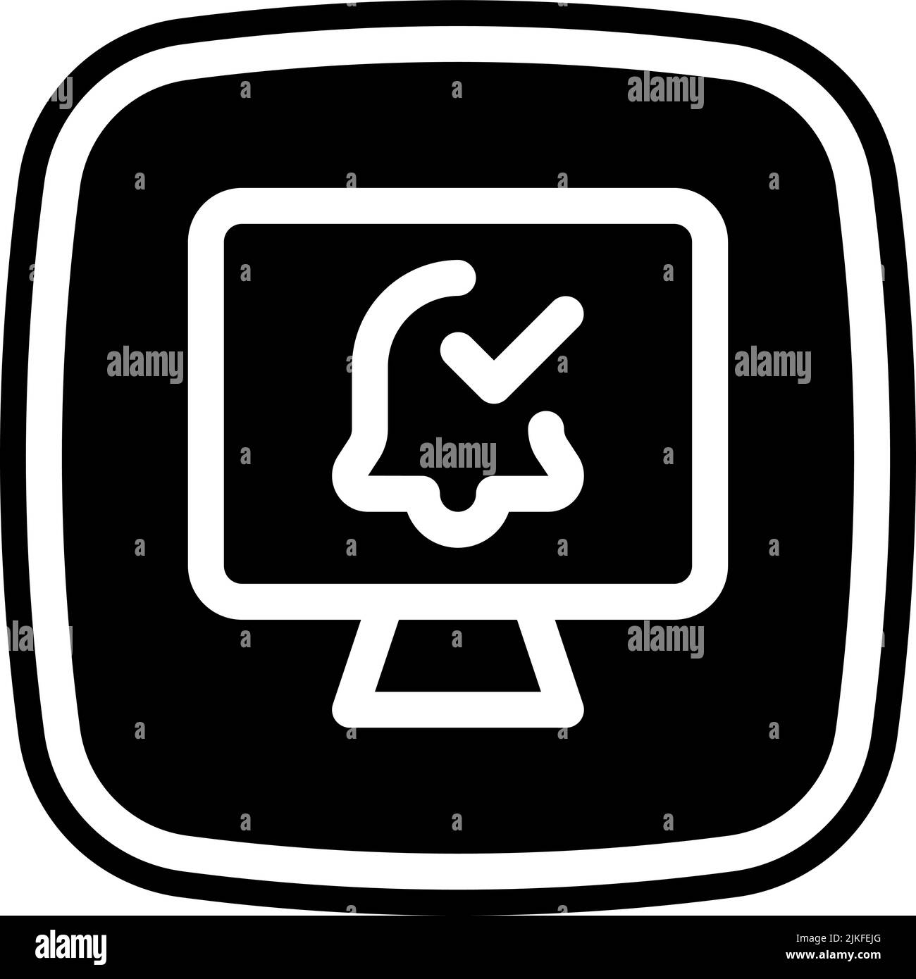 notification icon black vector illustration Stock Vector Image & Art ...
