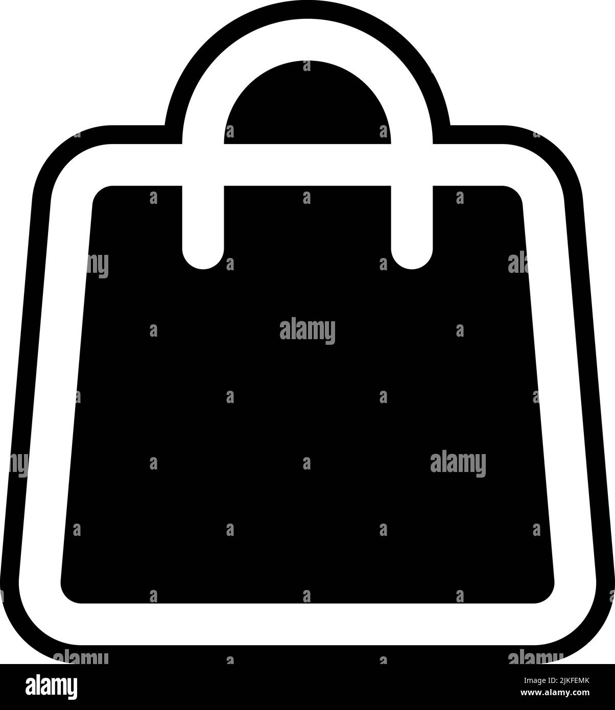 shopping bag icon black vector illustration Stock Vector Image & Art ...