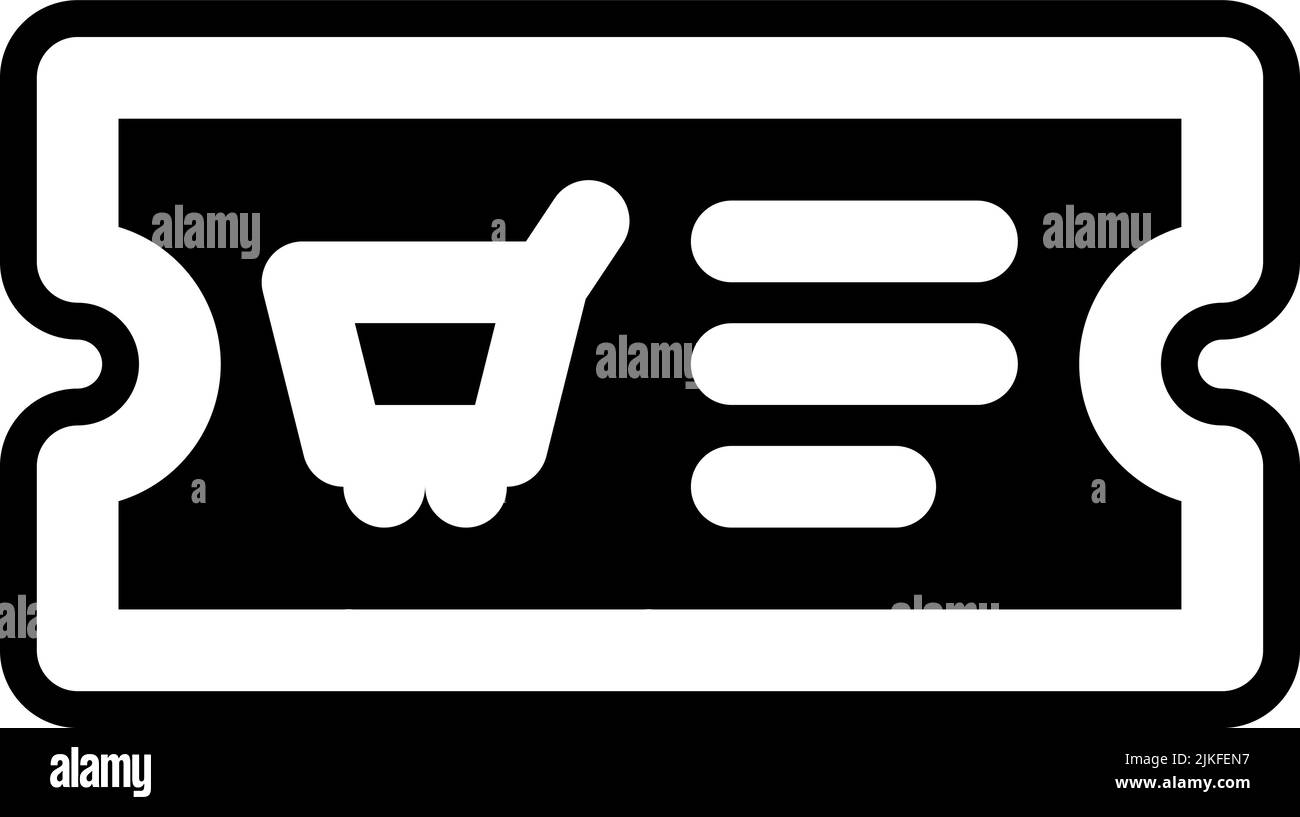 voucher icon black vector illustration Stock Vector Image & Art - Alamy