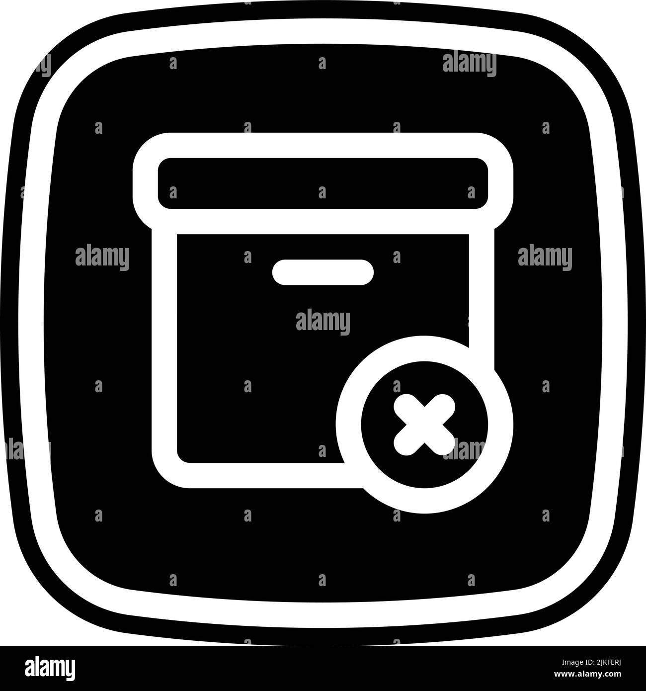 delivery box icon black vector illustration Stock Vector Image & Art ...