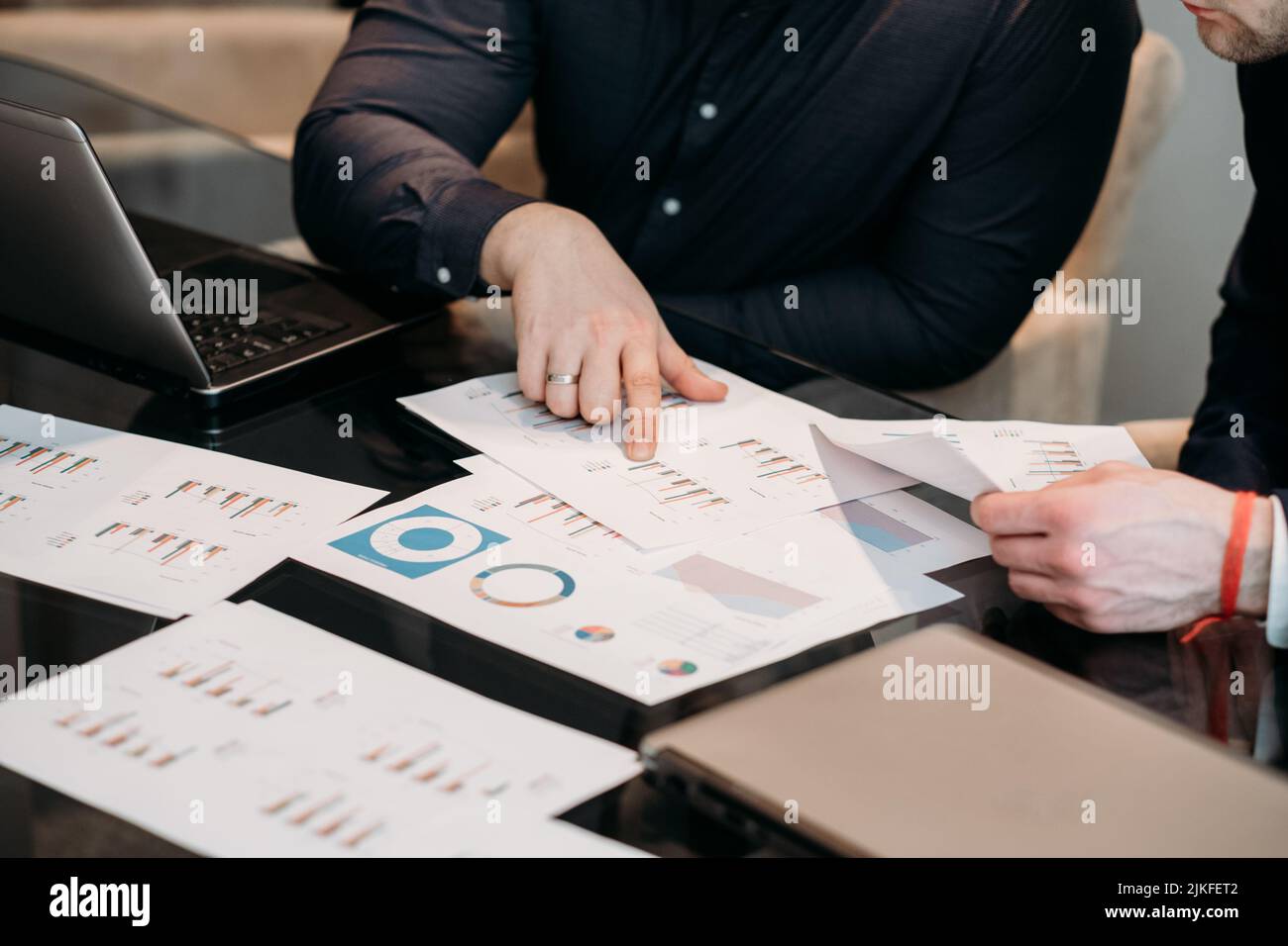 business document data statistics paper discussion Stock Photo - Alamy