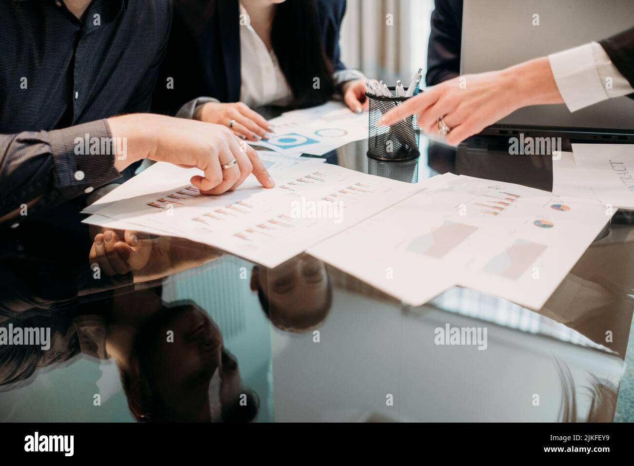 business paperwork data analysis office worker Stock Photo - Alamy