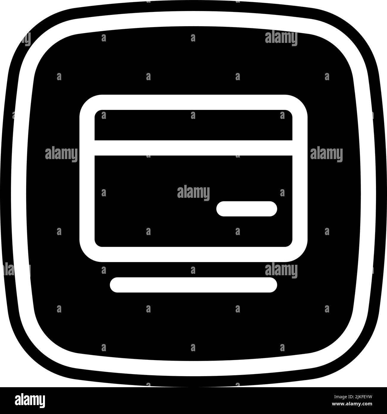 credit card icon black vector illustration Stock Vector Image & Art - Alamy