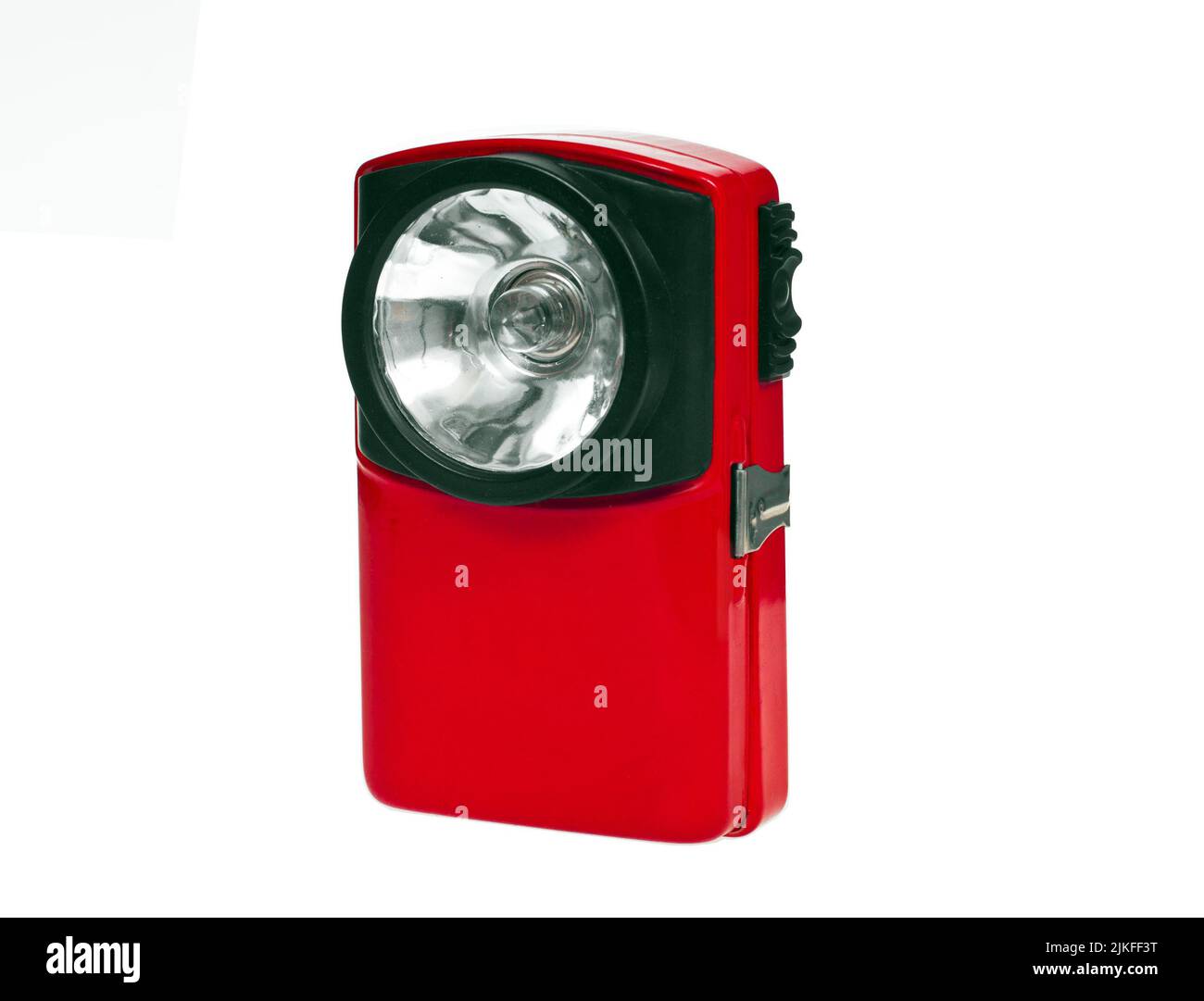 Red Flashlight, isolated on white background Stock Photo - Alamy