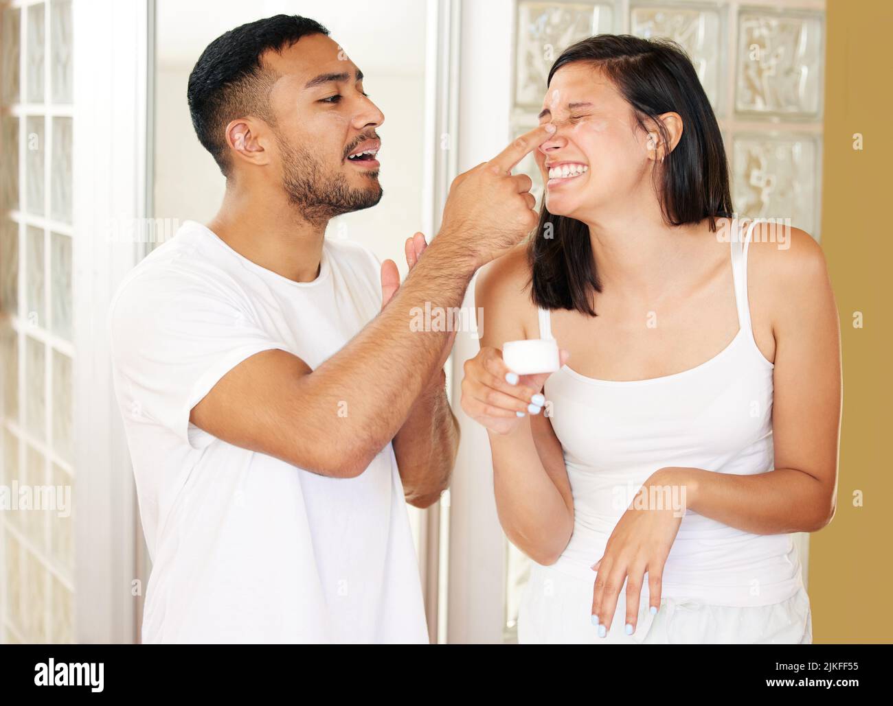 I have a soft spot for you. a playful couple going through their ...