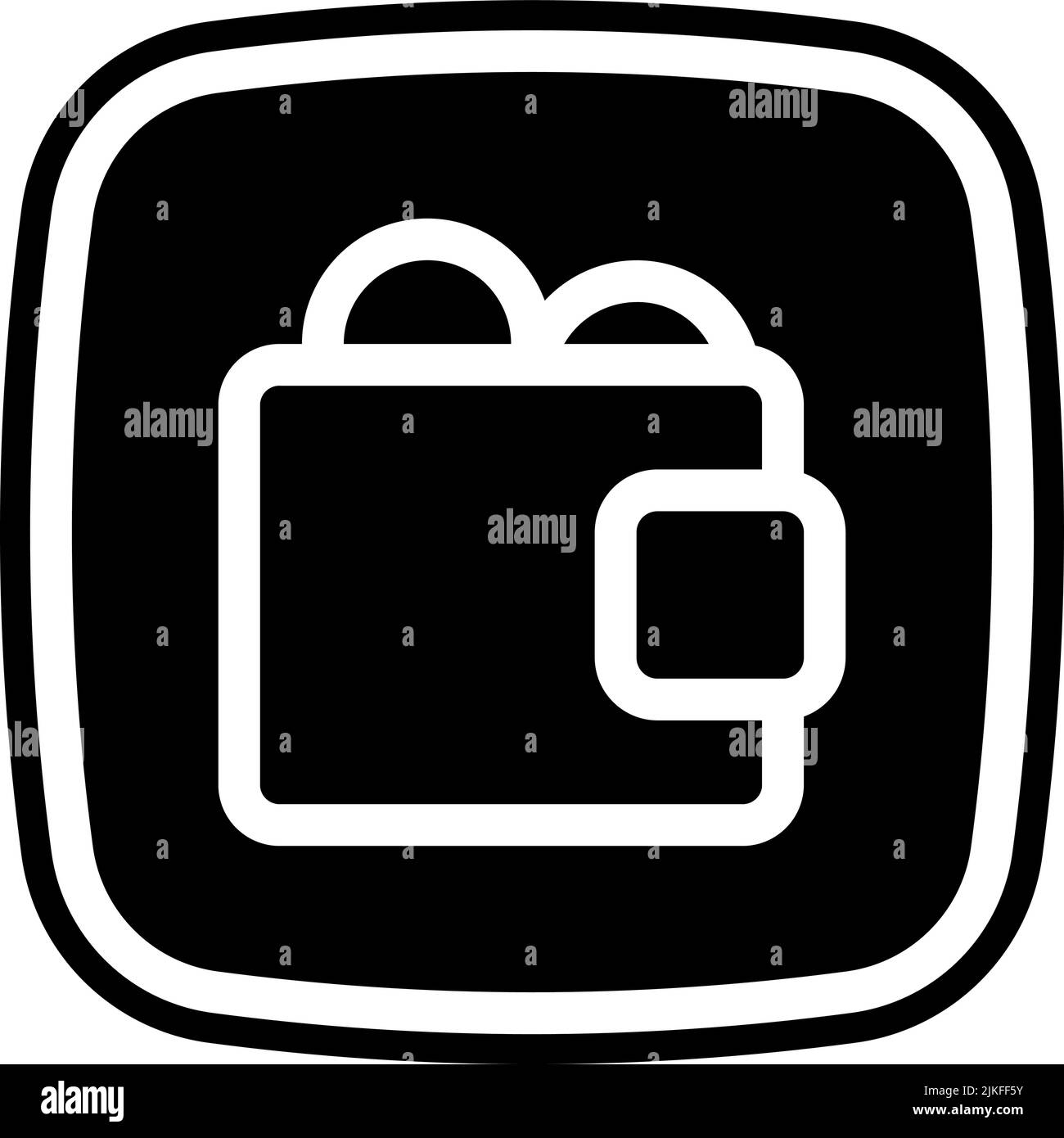 wallet icon black vector illustration Stock Vector Image & Art - Alamy