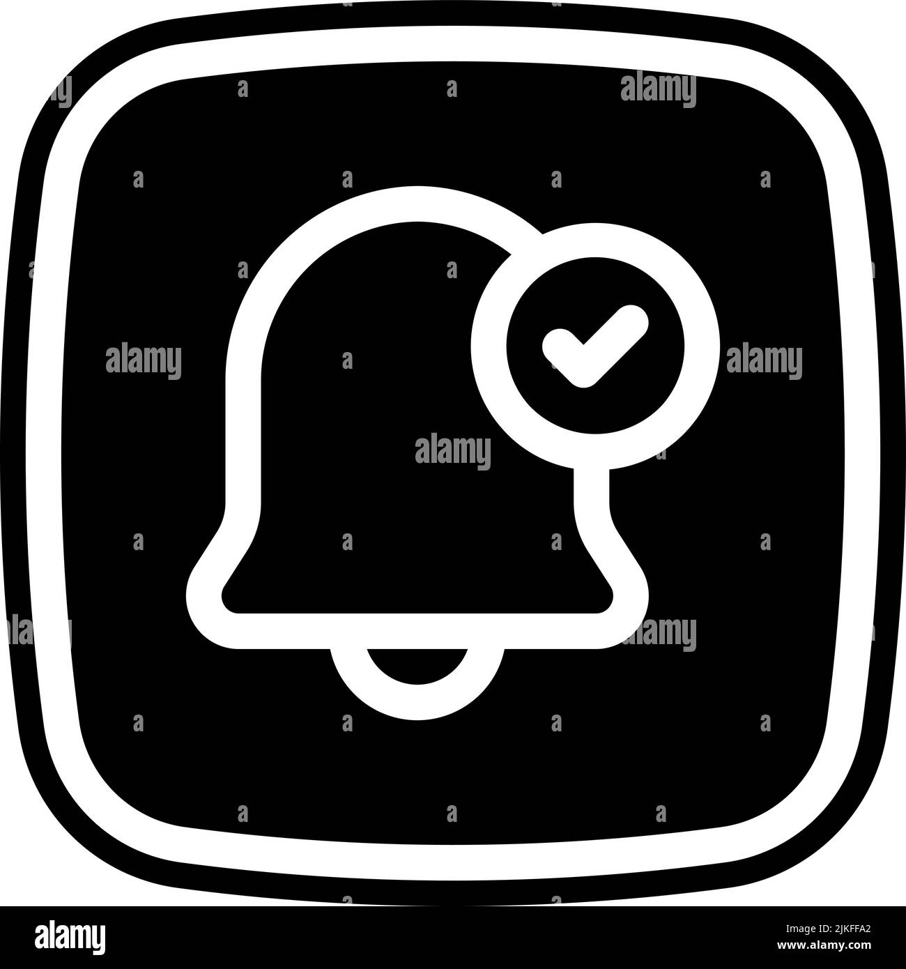 notification bell icon black vector illustration Stock Vector Image ...