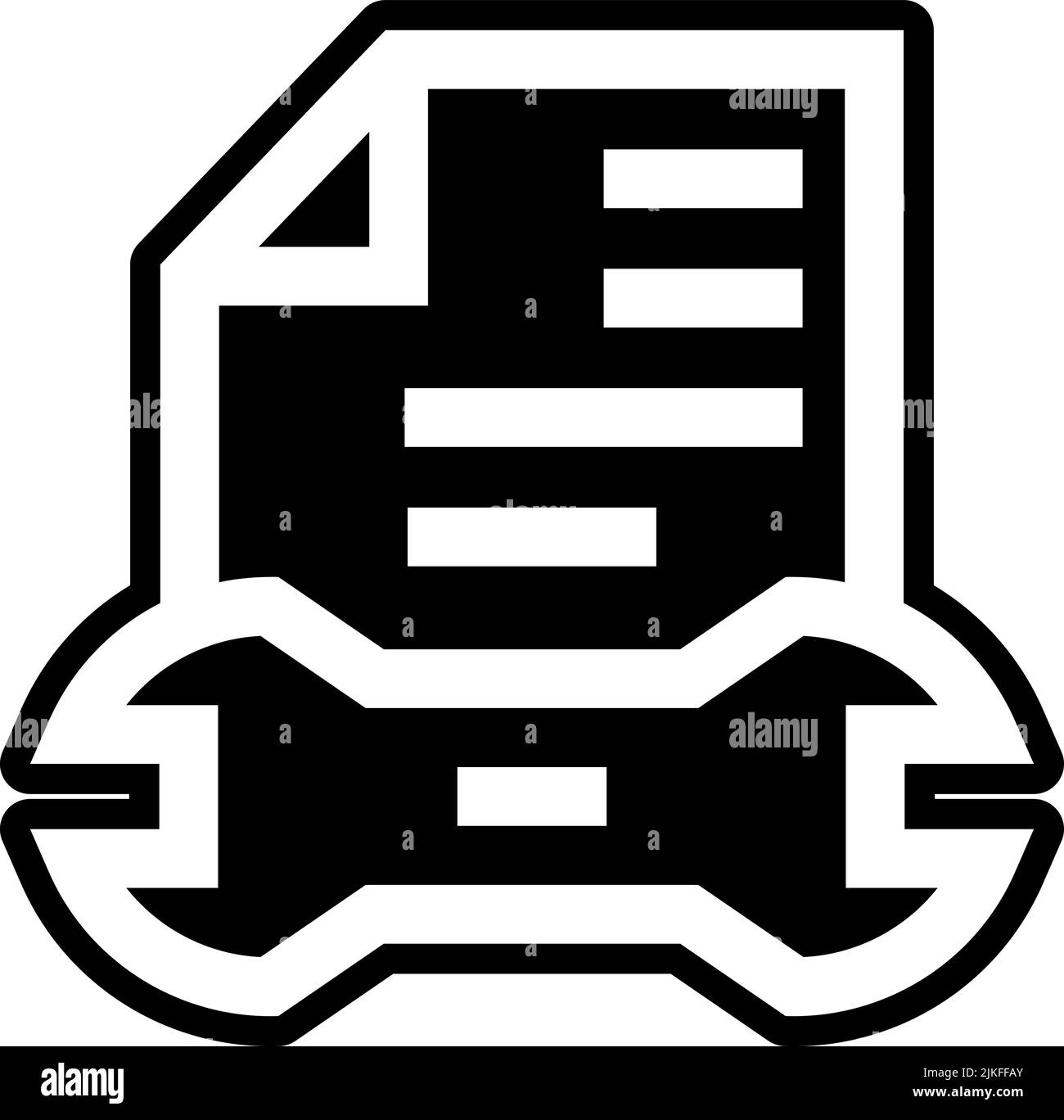 Yellow file document illustration icon Black and White Stock Photos ...