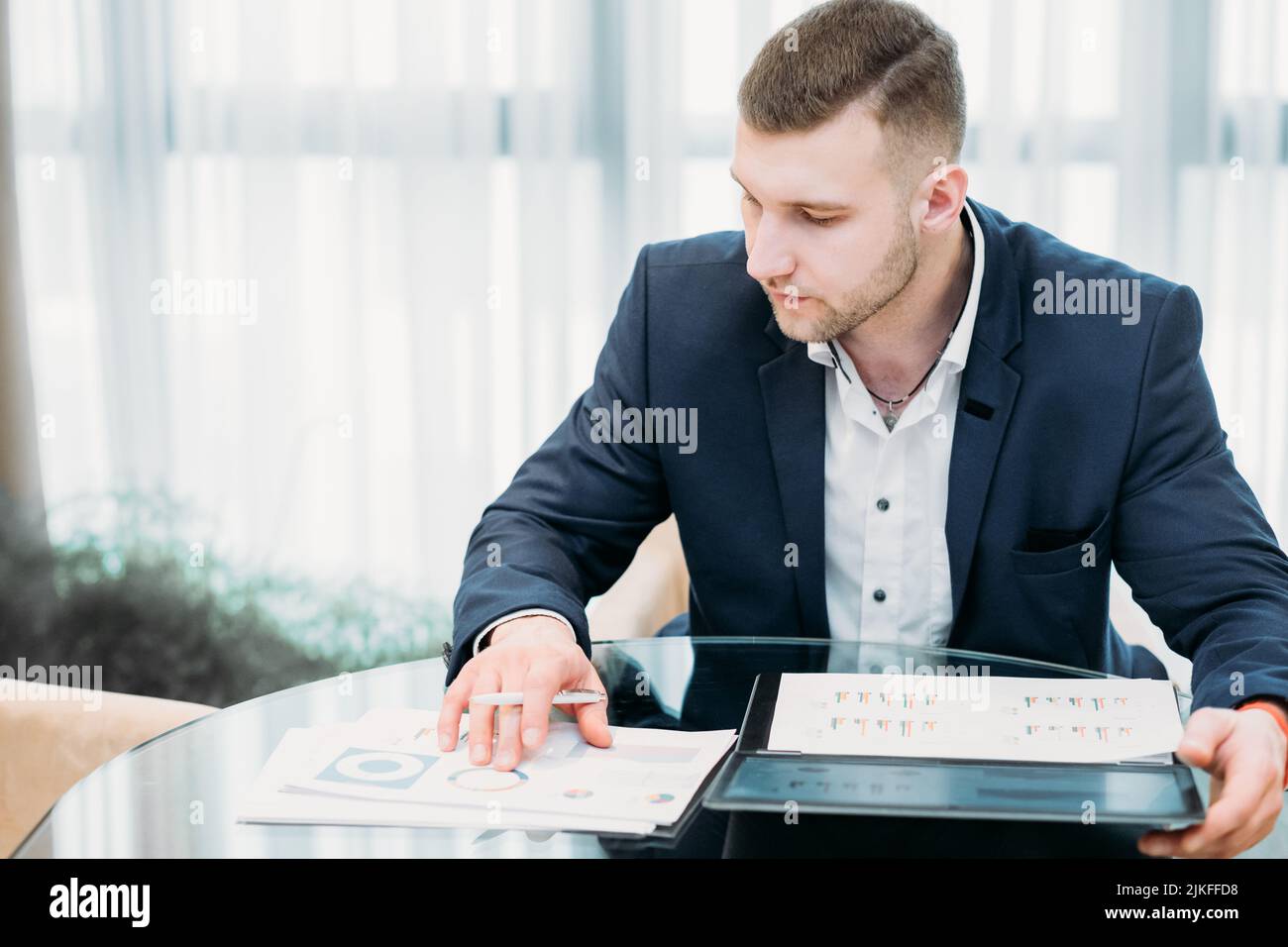 Successful executive working hi-res stock photography and images - Alamy