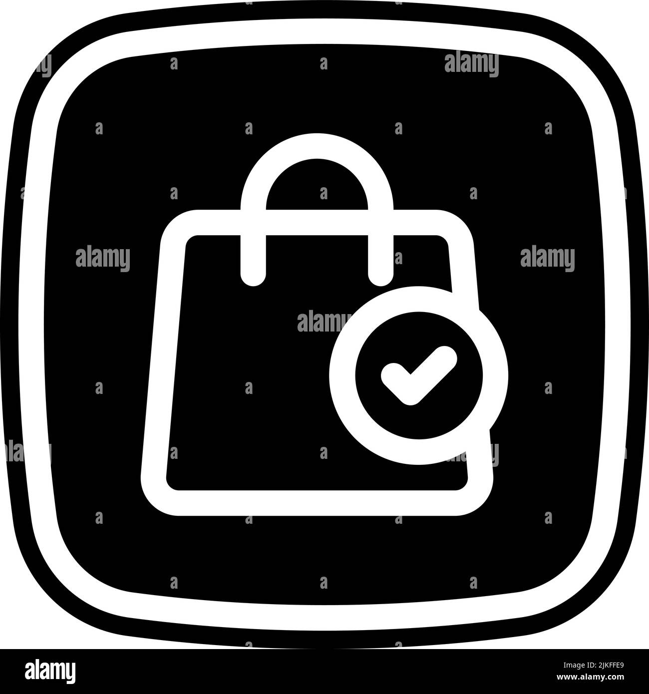 shopping bag icon black vector illustration Stock Vector Image & Art ...