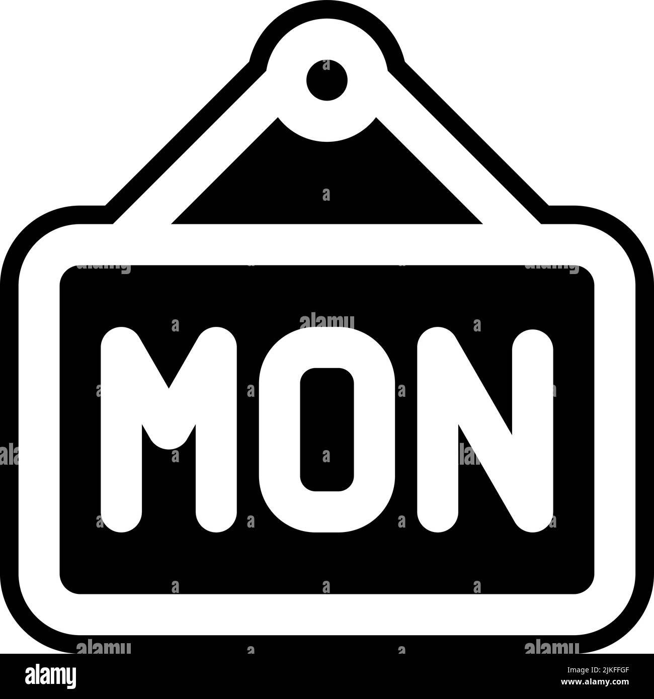 monday icon black vector illustration Stock Vector Image & Art - Alamy