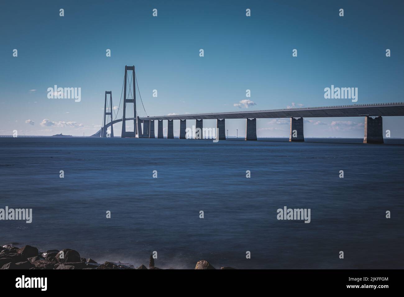 Storebælt, Storebaelt - The Great Belt Bridge in Denmark Stock Photo ...