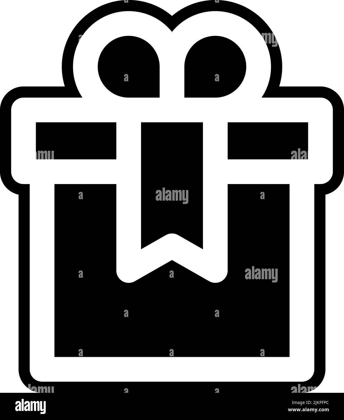 gift box icon black vector illustration Stock Vector Image & Art - Alamy