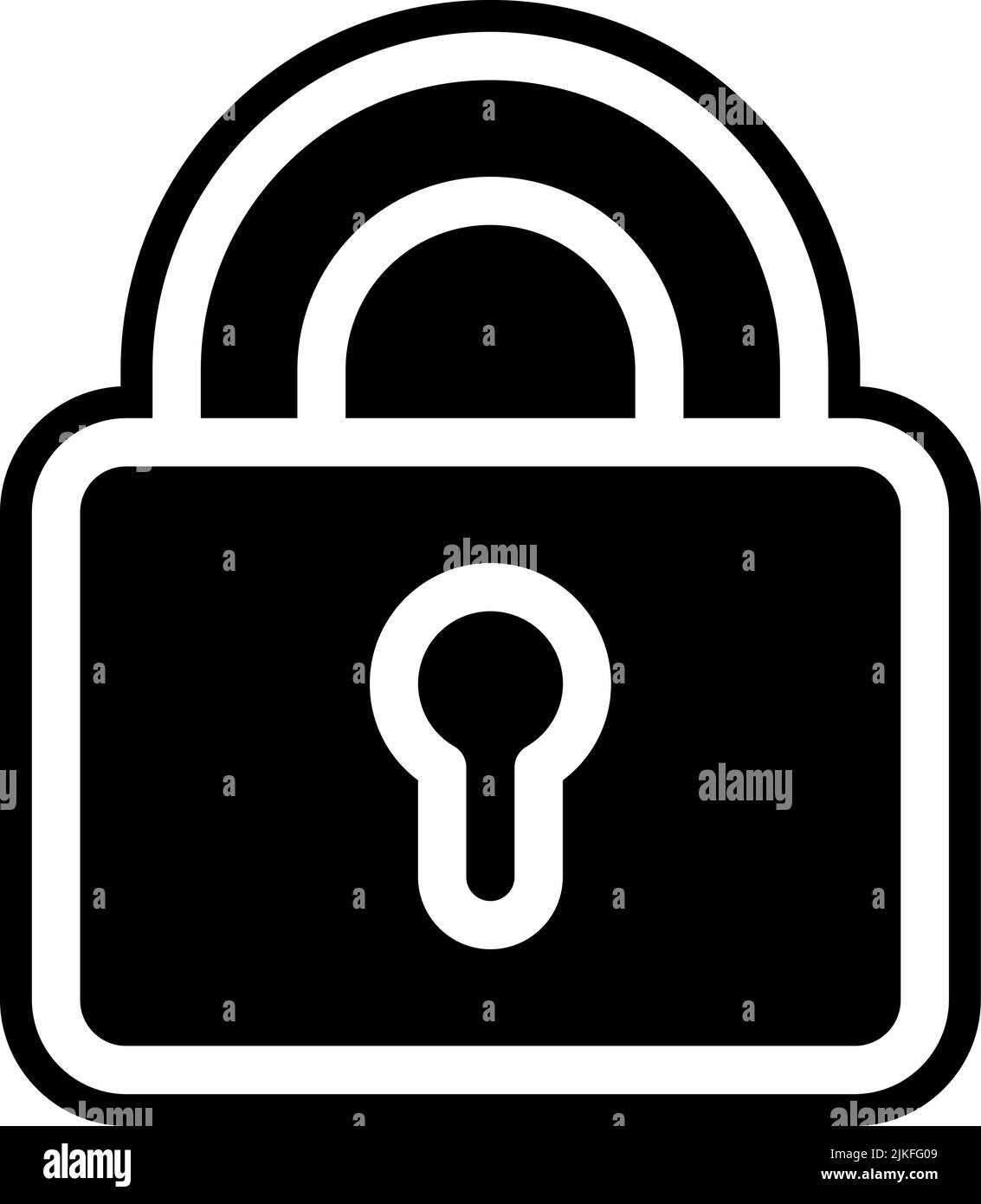 padlock icon black vector illustration Stock Vector Image & Art - Alamy