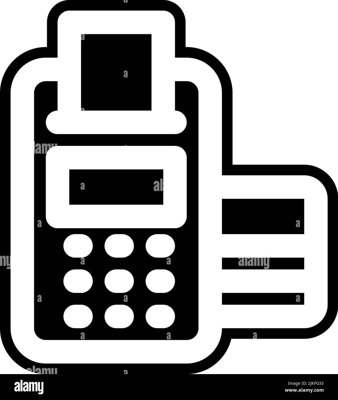 pos terminal icon black vector illustration Stock Vector Image & Art ...