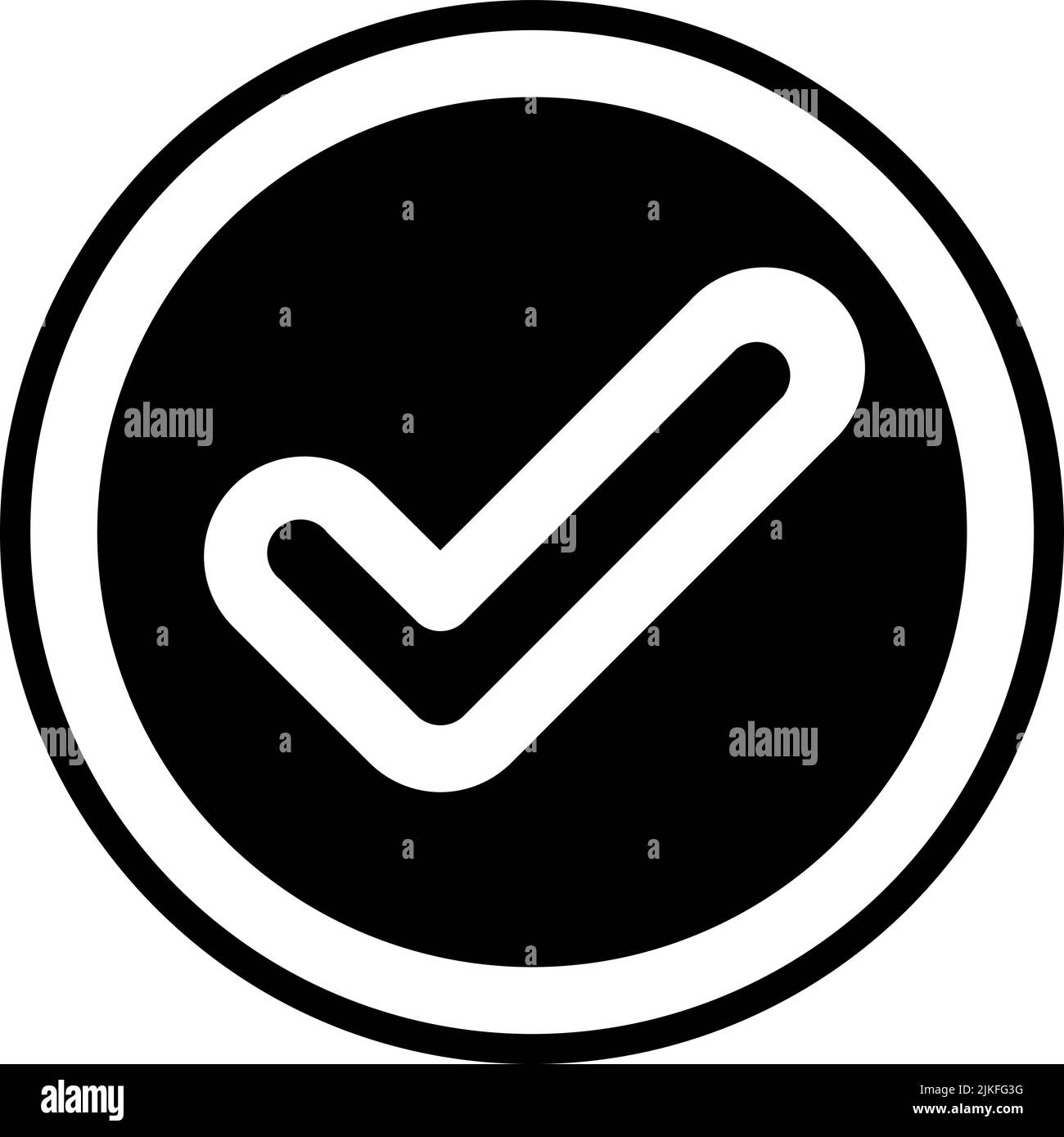 check icon black vector illustration Stock Vector Image & Art - Alamy