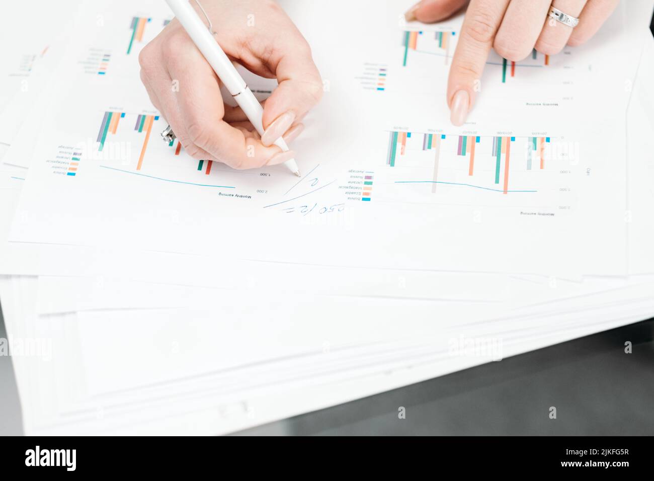 Business person analysis financial data hi-res stock photography and ...