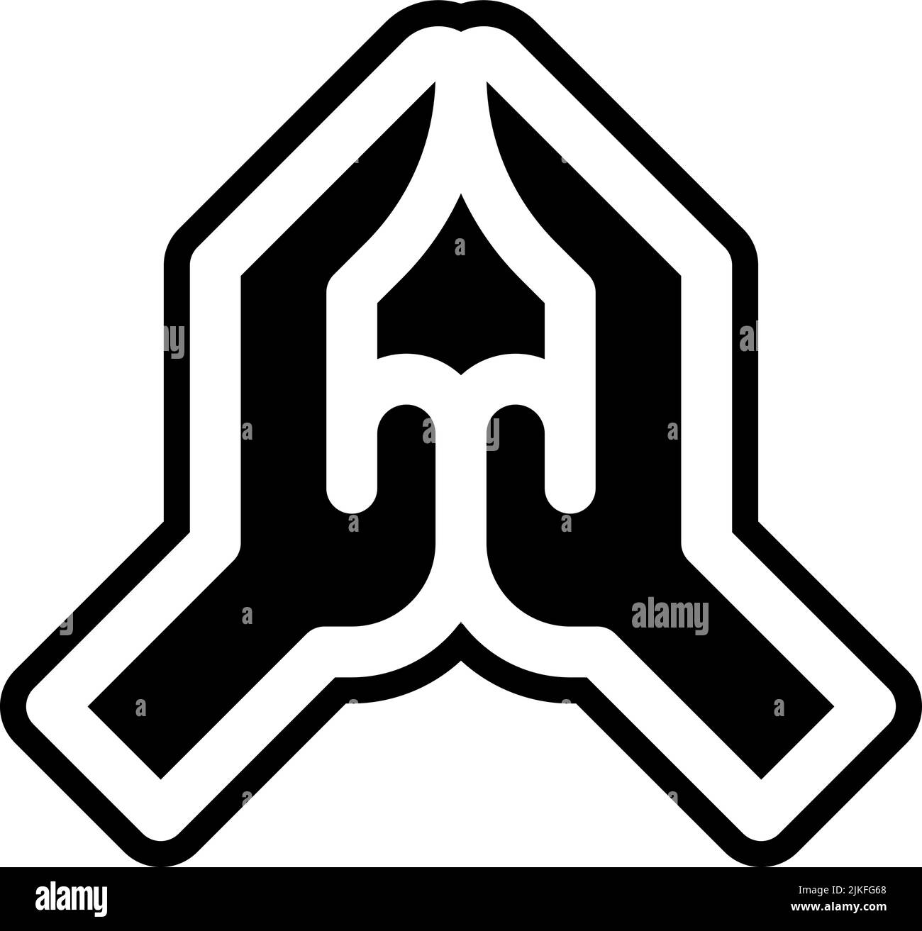 pray icon black vector illustration Stock Vector Image & Art - Alamy