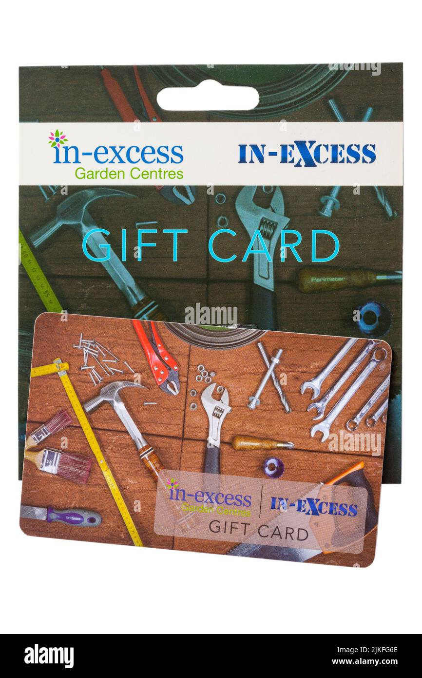 in-excess garden centres gift card giftcard isolated on white ...