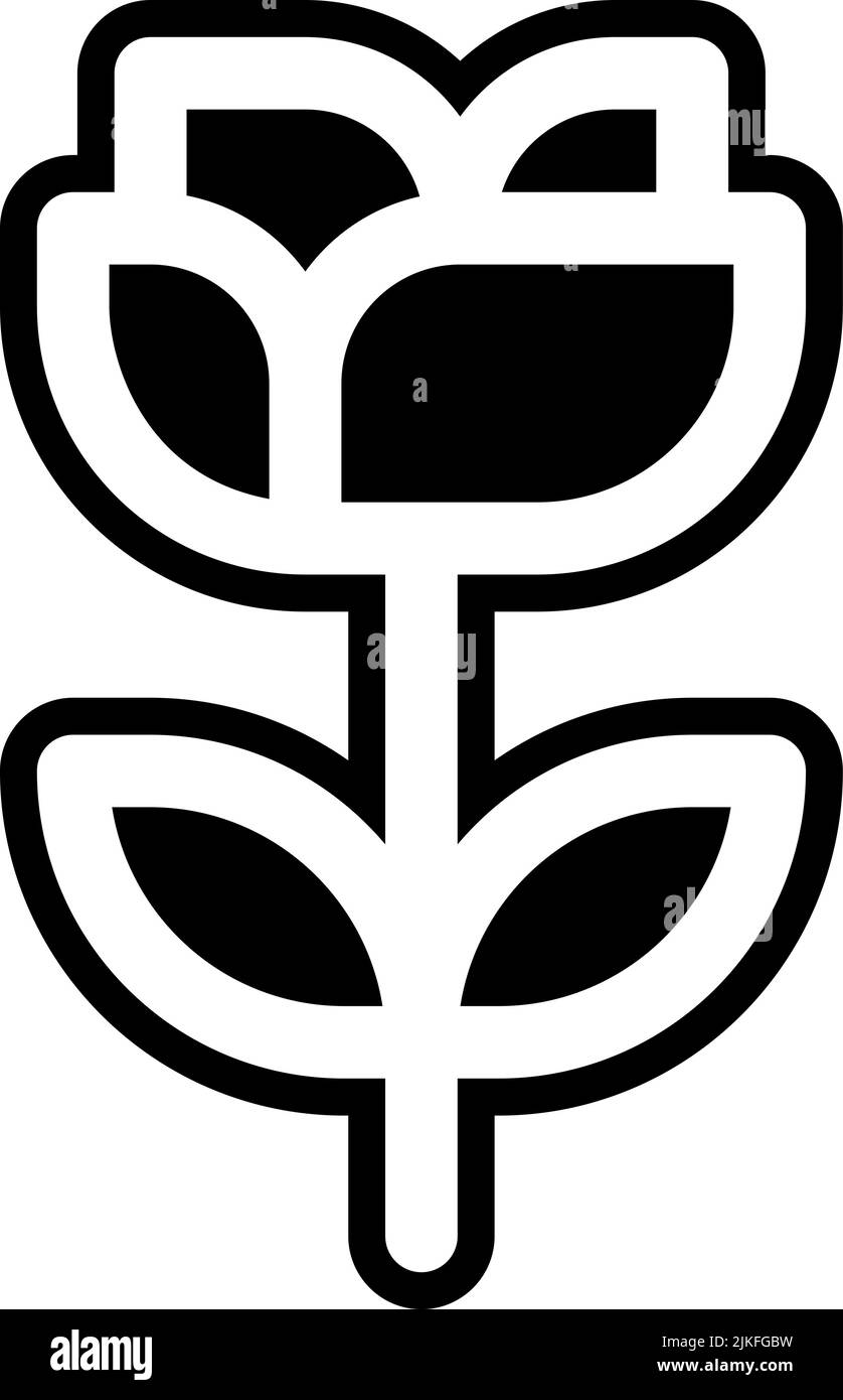 rose icon black vector illustration Stock Vector Image & Art - Alamy