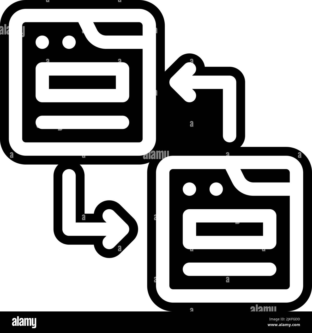 sharing icon black vector illustration Stock Vector Image & Art - Alamy
