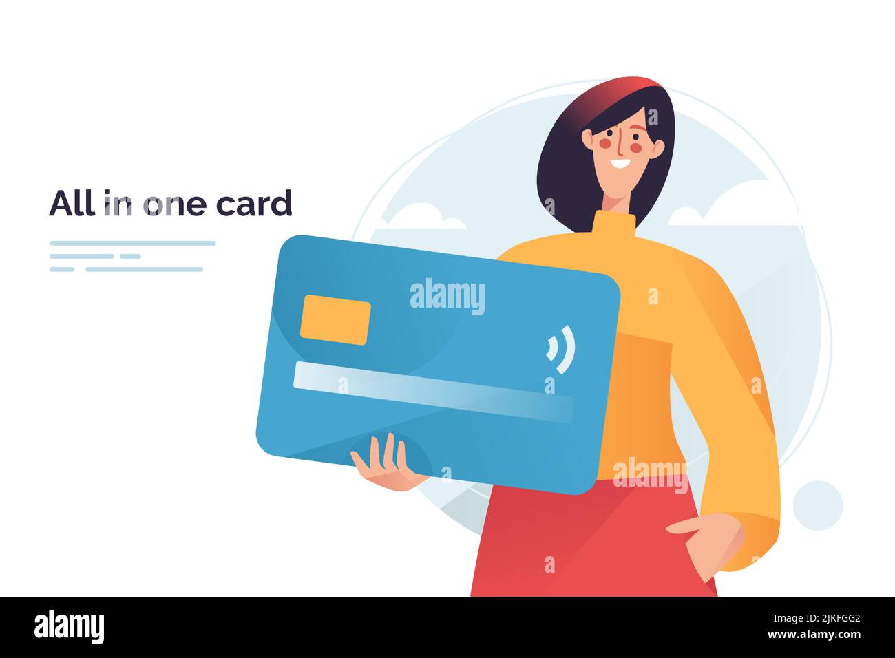 Woman credit card character Cut Out Stock Images & Pictures - Alamy