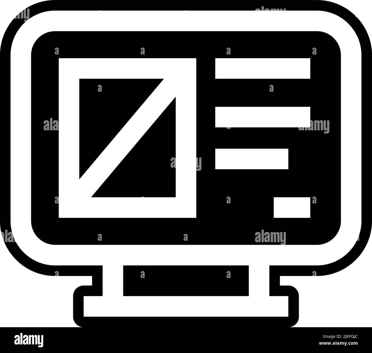 computer icon black vector illustration Stock Vector Image & Art - Alamy