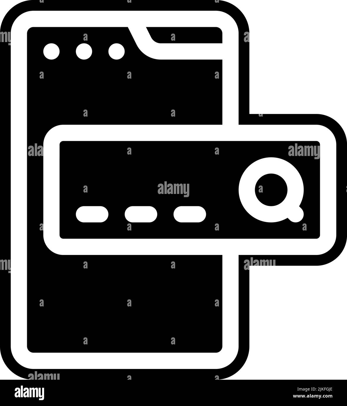 search icon black vector illustration Stock Vector Image & Art - Alamy