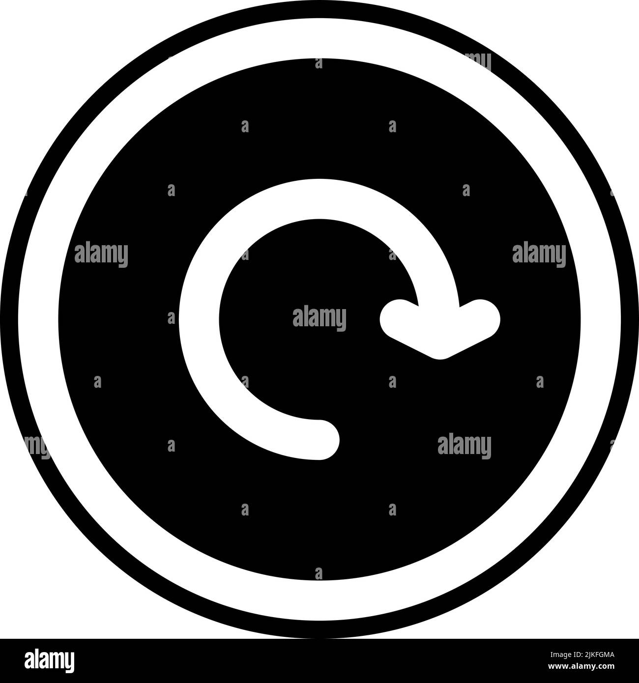 reload icon black vector illustration Stock Vector Image & Art - Alamy