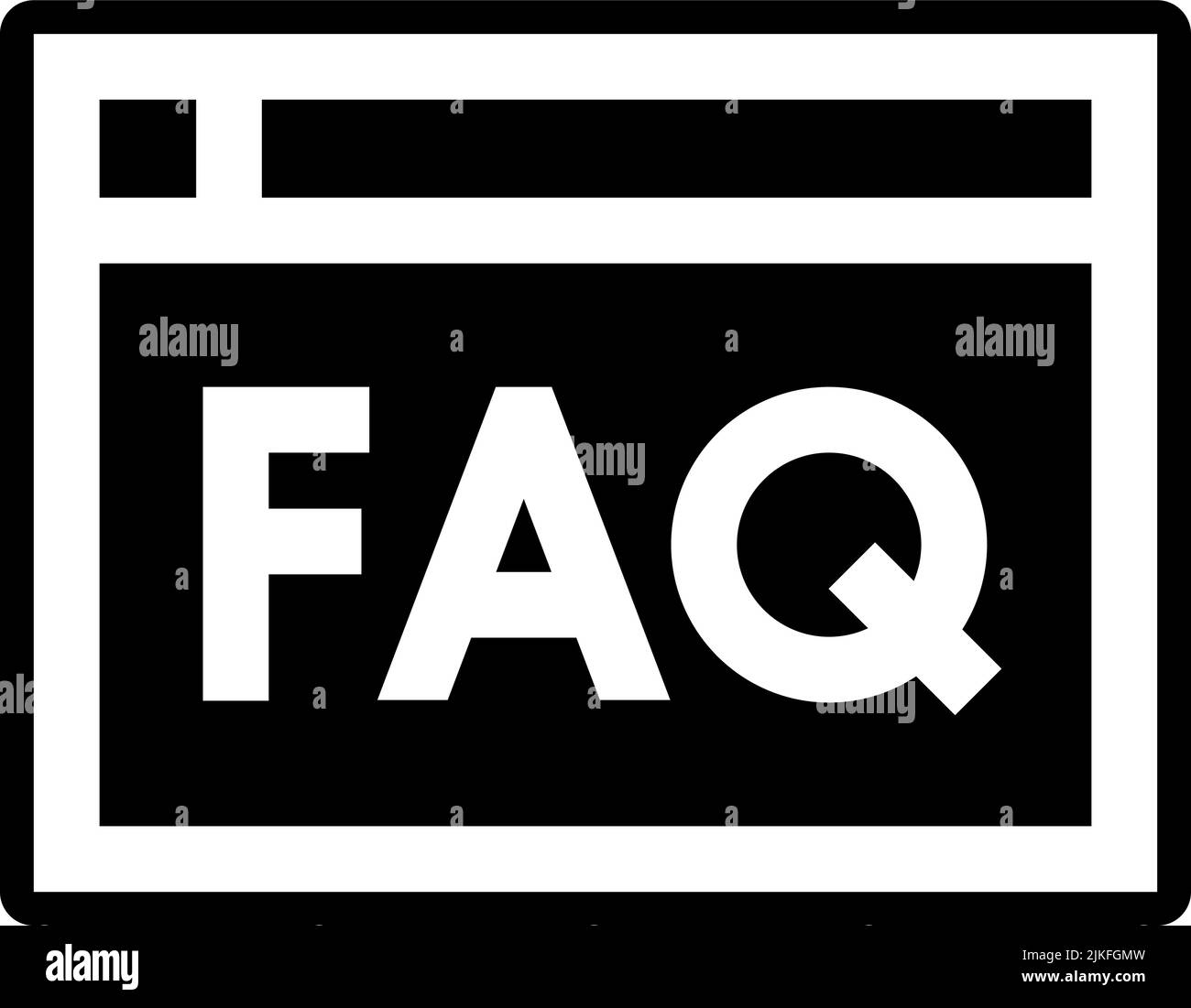 faq icon black vector illustration Stock Vector Image & Art - Alamy