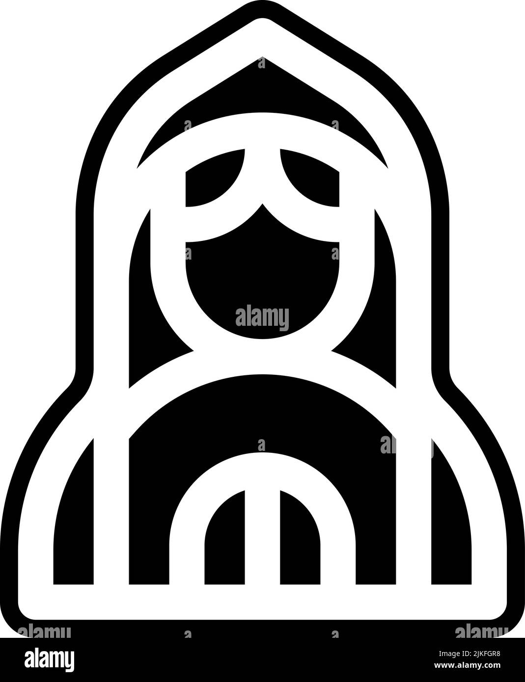 virgen de guadalupe icon black vector illustration Stock Vector Image ...